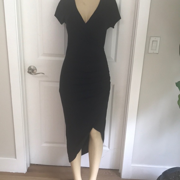 Dresses | Nwt Asymmetrical Side Zip Midi Dress Stretchym | Poshmark